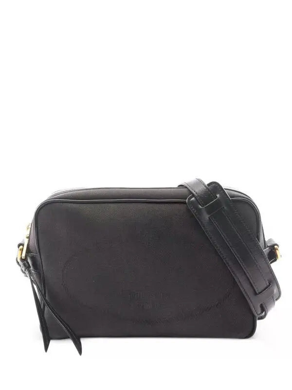 Prada Logo Jacquard Shoulder Bag - Black