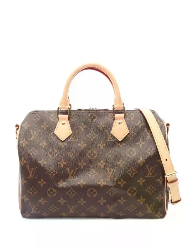 LOUIS VUITTON 2010s 30 Speedy Bandoulière Monogram Two-way Handbag - Brown