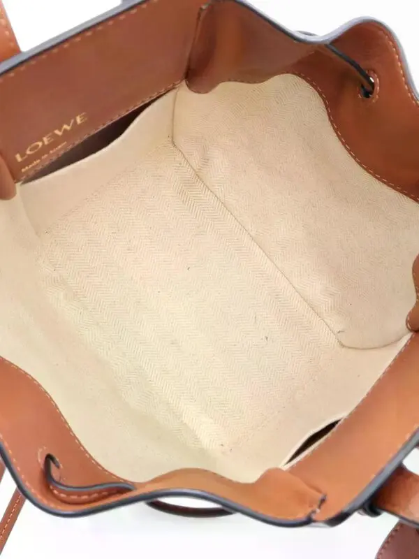 Loewe 2010s Mini Hammock Drawstring Bucket Bag - Brown