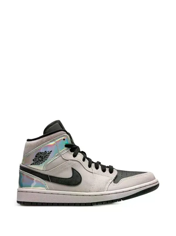Nike Jordan 1 Mid Iridescent Sneakers - Grey