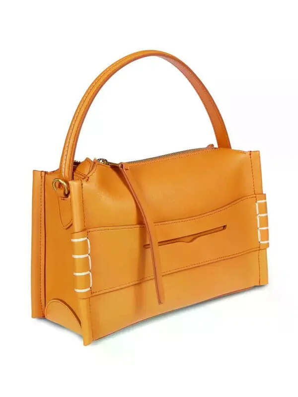 JW Anderson Small Loafer Leather Shoulder Bag - Orange