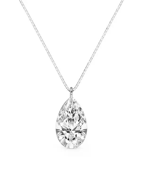SOLO FOR DIAMONDS Pear-cut Diamond Pendant Necklace