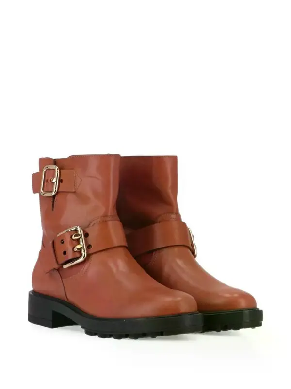 TOD'S Buckle-strap Leather Boots