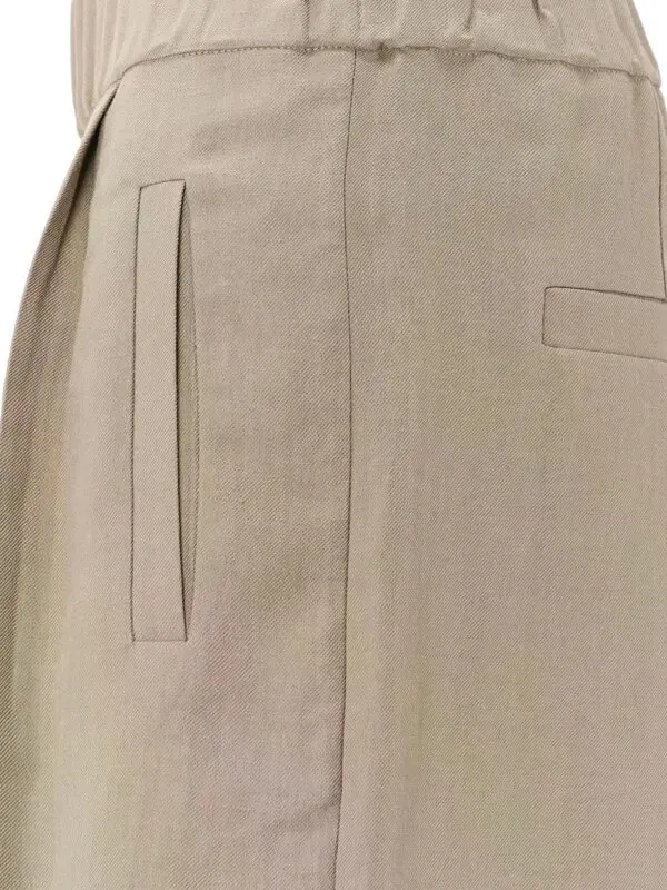 Brunello Cucinelli Pleated Elasticated-waist Shorts - Neutrals