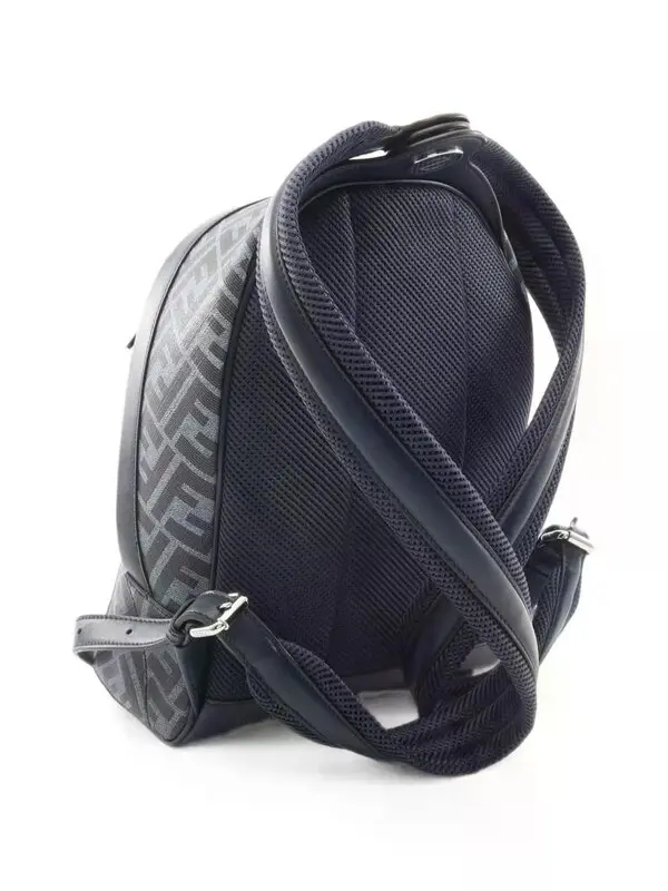 Fendi 2020s Diagonal Chiodo Backpack - Blue