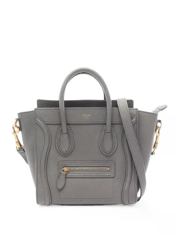 Celine 2010s Nano Luggage Tote Bag - Grey