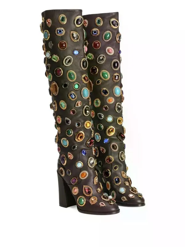 Dolce & Gabbana 105mm Stone-embellished Boots