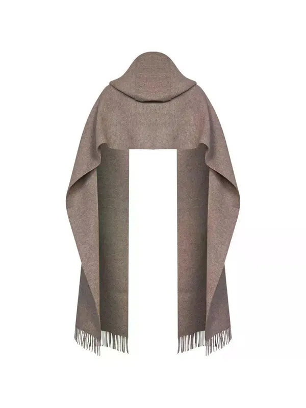 Brunello Cucinelli Hooded Fringed Scarf