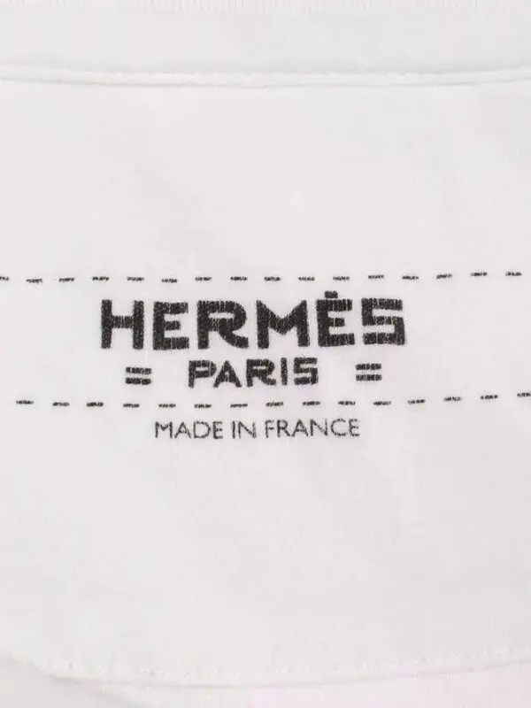 Hermès 2010s Embroidered-pocket T-shirt