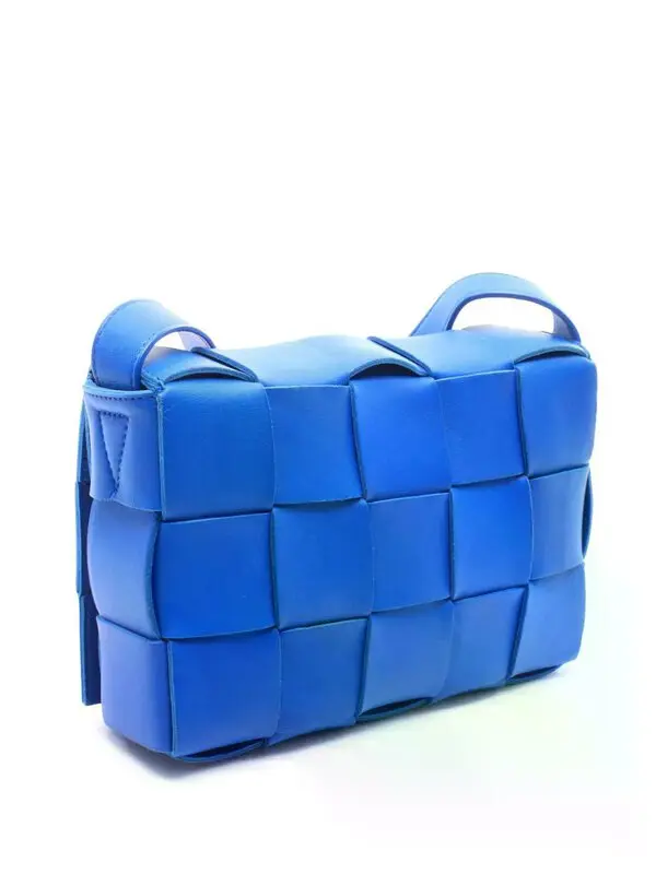 Bottega Veneta 2012-2026 Nappa Intrecciato Cassette Crossbody Bag - Blue