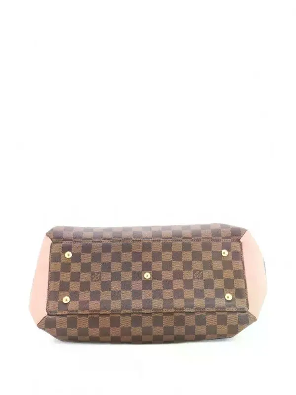 LOUIS VUITTON Normandy Handbag Damier And Leather Satchel - Pink