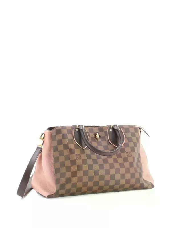 LOUIS VUITTON Normandy Satchel In Damier Leather - Pink