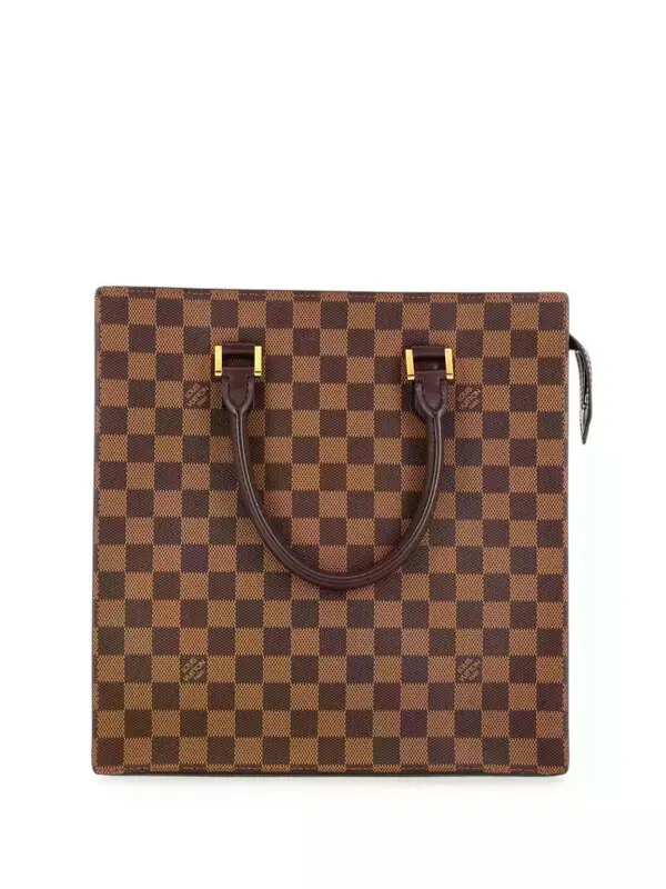 LOUIS VUITTON Damier Ebene Sac Plat Pm Tote Bag