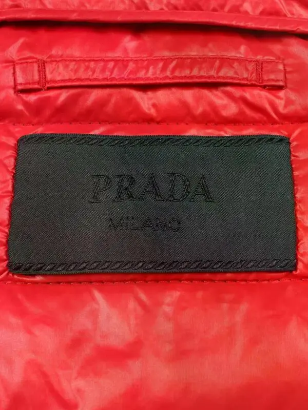Prada 2010s Logo-plaque Hooded Down Jacket