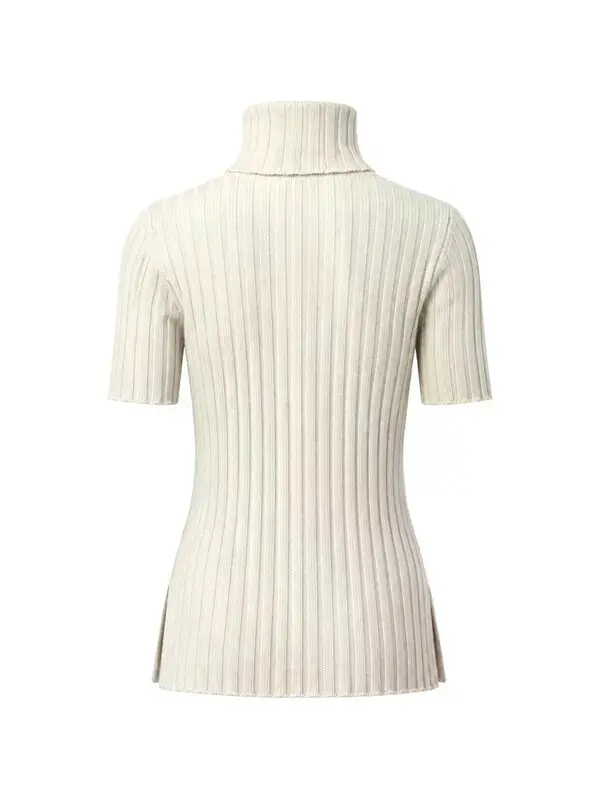 Liviana Conti Ribbed-knit Roll-neck Sweater - White