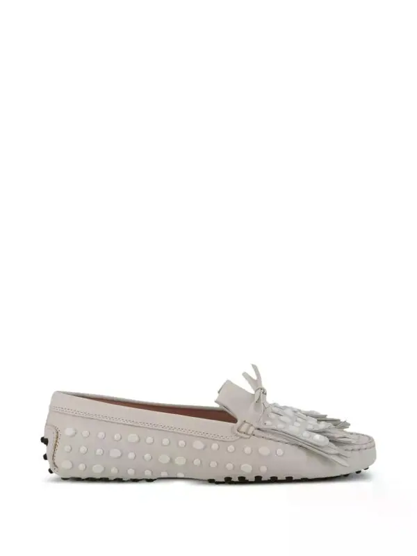 TOD'S Fringe Gommino Loafers - Neutrals