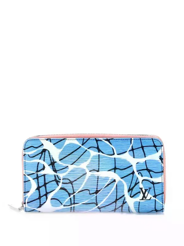 LOUIS VUITTON Zippy Wallet Limited Edition Aqua Print Epi Leather Small Wallets