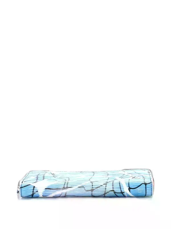 LOUIS VUITTON Zippy Wallet Limited Edition Aqua Print Epi Leather Small Wallets