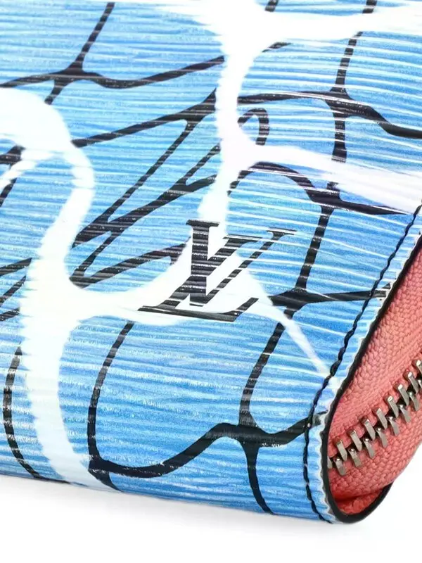 LOUIS VUITTON Zippy Wallet Limited Edition Aqua Print Epi Leather Small Wallets