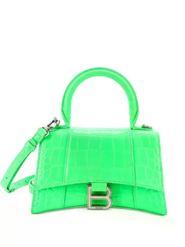 Balenciaga Hourglass Top Handle Bag - Green