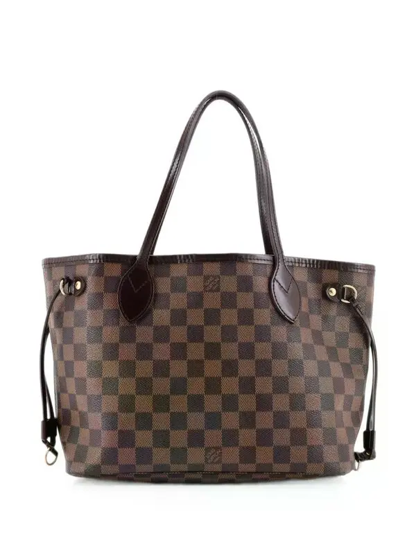LOUIS VUITTON Neverfull Damier Pm Tote Bag - Brown