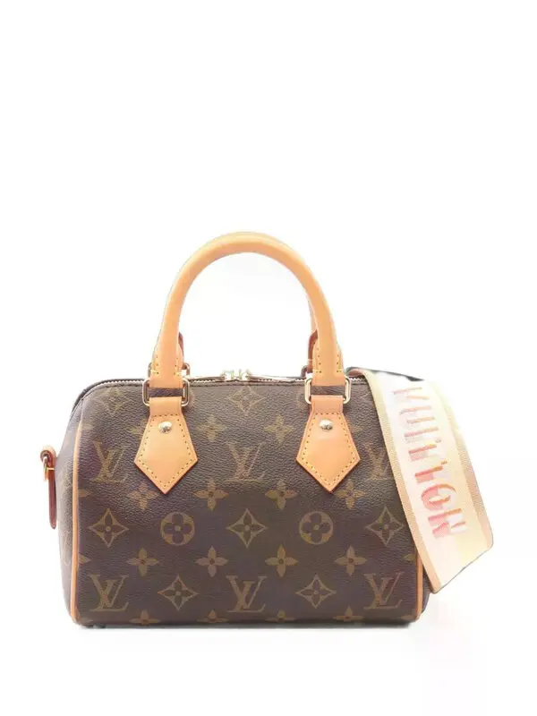 LOUIS VUITTON 2023 20 Speedy Bandoulière Monogram Handbag - Brown