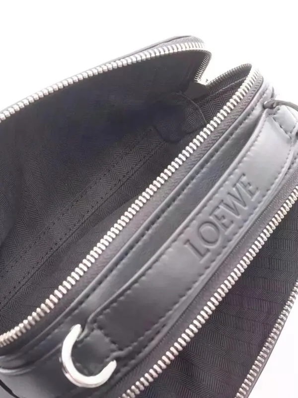 Loewe Anagram Leather Camera Bag - Black