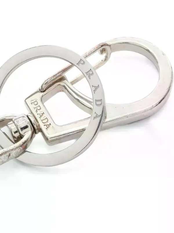 Prada 2000s Logo-plaque Keyring