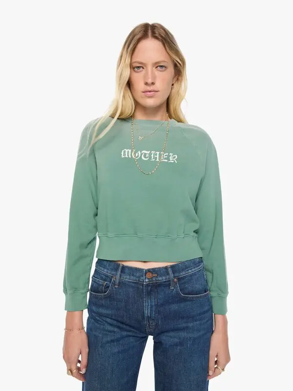 MOTHER The Itty Concert Raglan Sweatshirt - Green