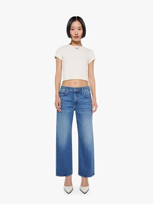 MOTHER Lil' Mid Rise Tunnel Vision Jeans - Blue