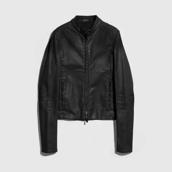 Gucci Coated Stretch Cotton Twill Denim Jacket - Black