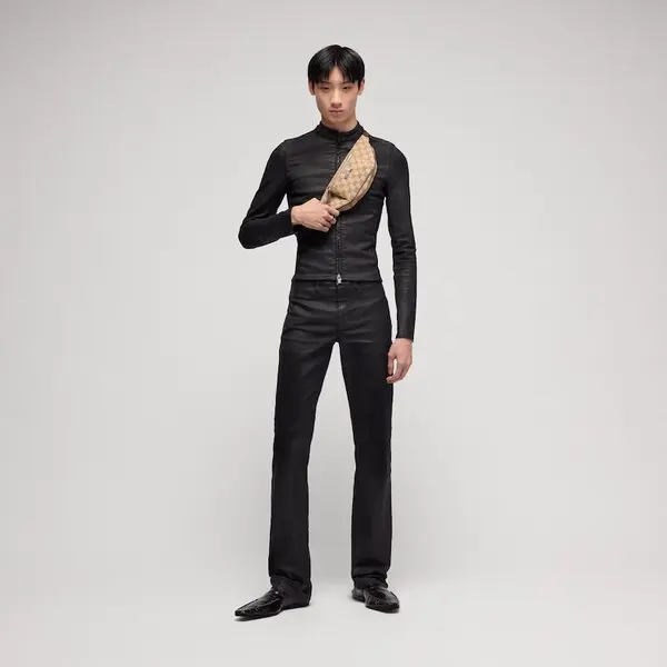 Gucci Coated Stretch Cotton Twill Denim Jacket
