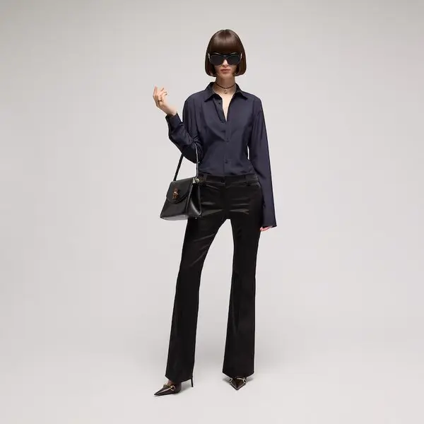 Gucci Stretch Acetate Duchesse Flared Pants