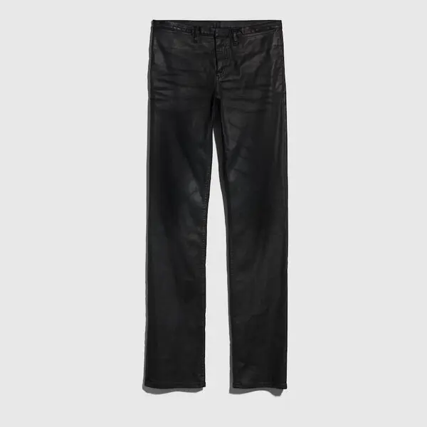 Gucci Coated Stretch Cotton Twill Denim Pants - Black