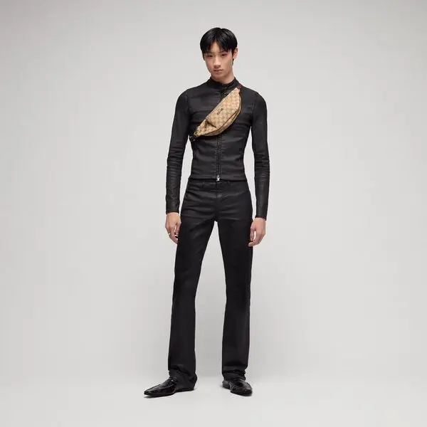 Gucci Coated Stretch Cotton Twill Denim Pants