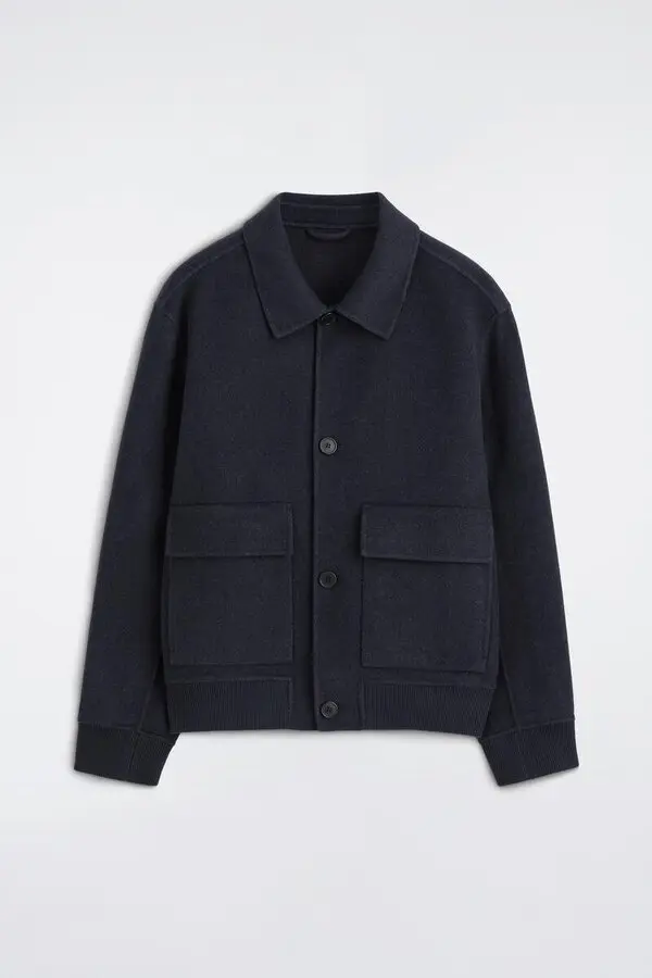Cos Double-faced Wool-blend Bomber Jacket