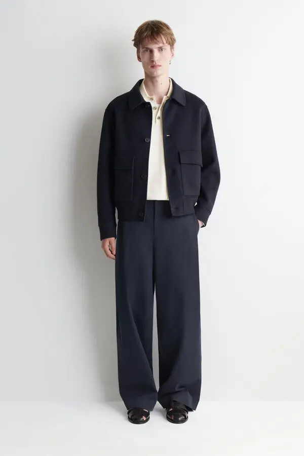 Cos Double-faced Wool-blend Bomber Jacket