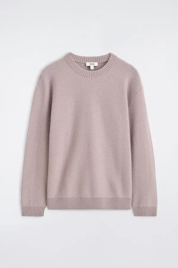 Cos Boiled Merino Wool Sweater - Purple