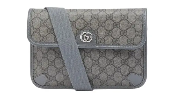 Gucci Gg Supreme Jacquard Belt Bag - Dark Grey