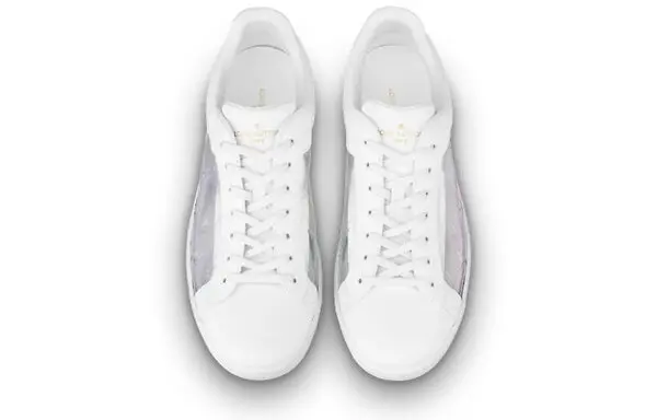 LOUIS VUITTON Luxembourg Sneakers 'white With Silver Monogram