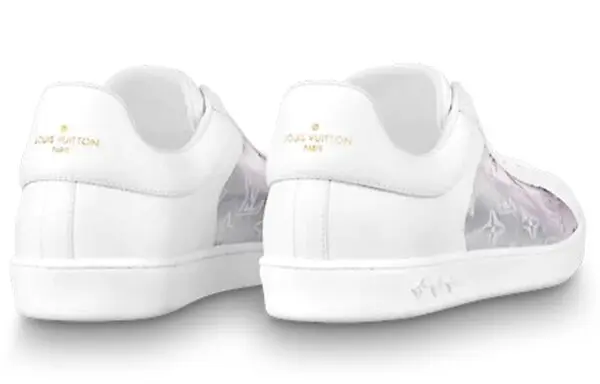 LOUIS VUITTON Luxembourg Sneakers 'white With Silver Monogram