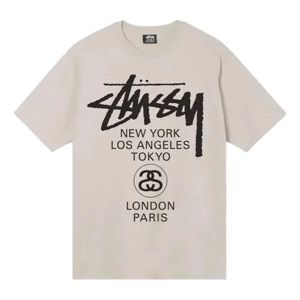 StÜssy World Tour T-shirt - Smoke