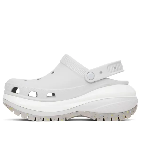CROCS Classic Mega Crush Clogs - Grey/white