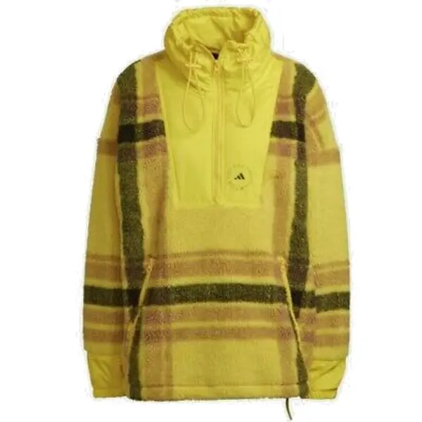 Adidas Stella Mccartney Fleece Jacquard Winter Jacket Asia Sizing 'yellow Black - Yellow/black