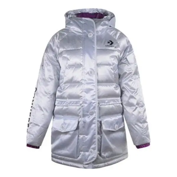 CONVERSE Iridescent Sideline Down Jacket Asia Sizing - Silver
