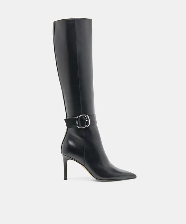DOLCEVITA Kinzy Narrow Calf Boots - Black Leather