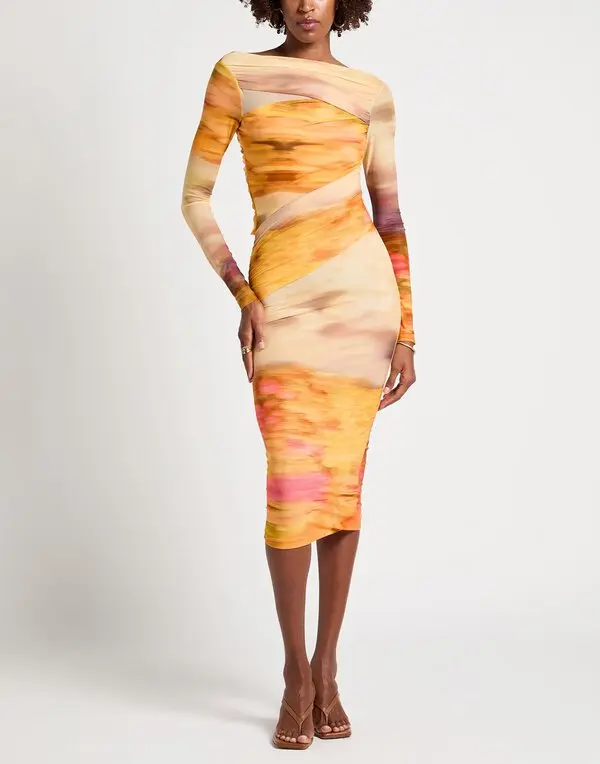Pinko Midi Dress Size Nylon, Elastane