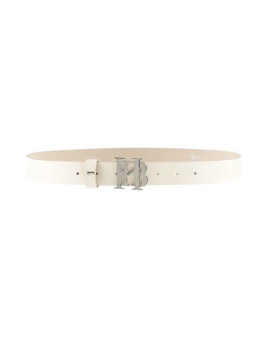 HARMONT & BLAINE Leather Belt With Logo Buckle - Ivory