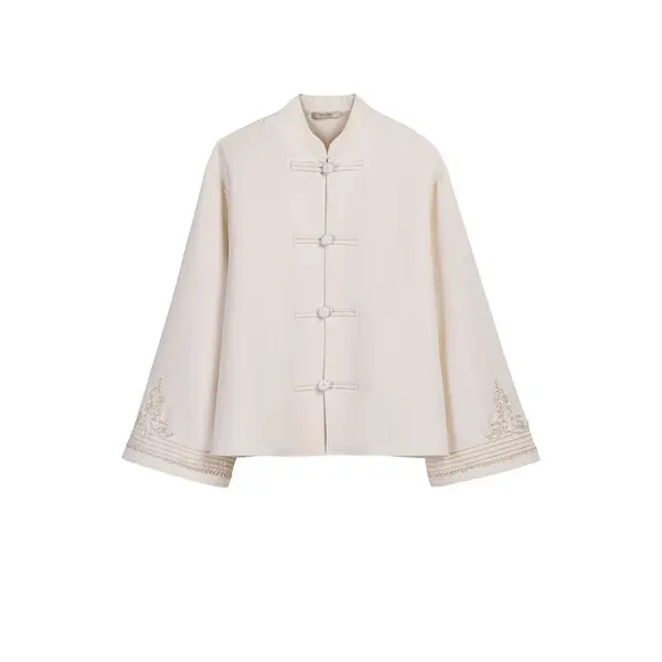 NOCTURNE Embroidery Detail Oversized Jacket - White
