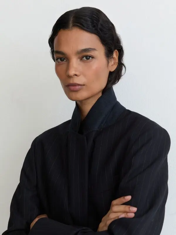 REISS Beck Petite Wool Pinstripe Single-breasted Suit Blazer Relaxed-fit